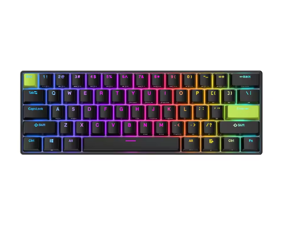 RK ROYAL KLUDGE C61 HE 61 Keys RGB Hot-Swappable Custom Magnetic Keybo ...